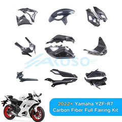 AKOSO 2022+ Yamaha YZF-R7 100% Carbon Fiber Full Fairing Kit 21 Parts
